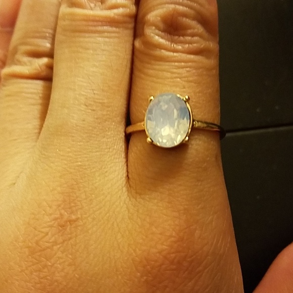 Jewelry | Clear Baby Blue Oval Ring | Poshmark